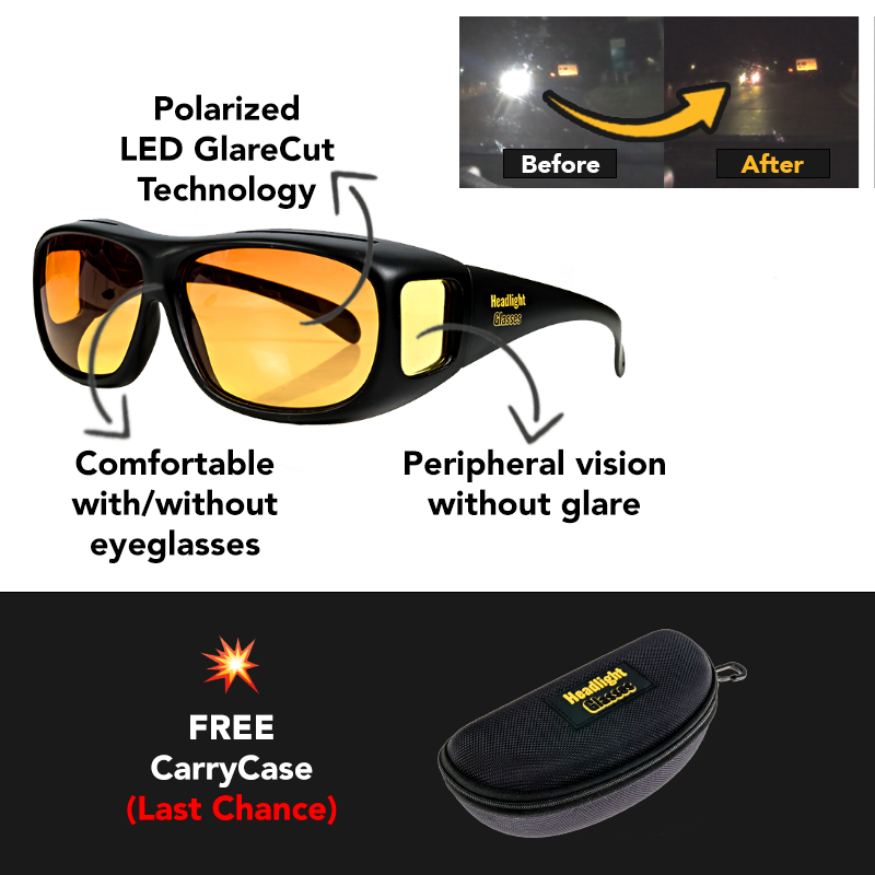 Night Driving Glasses | Women's and Men's | Headlight Glasses