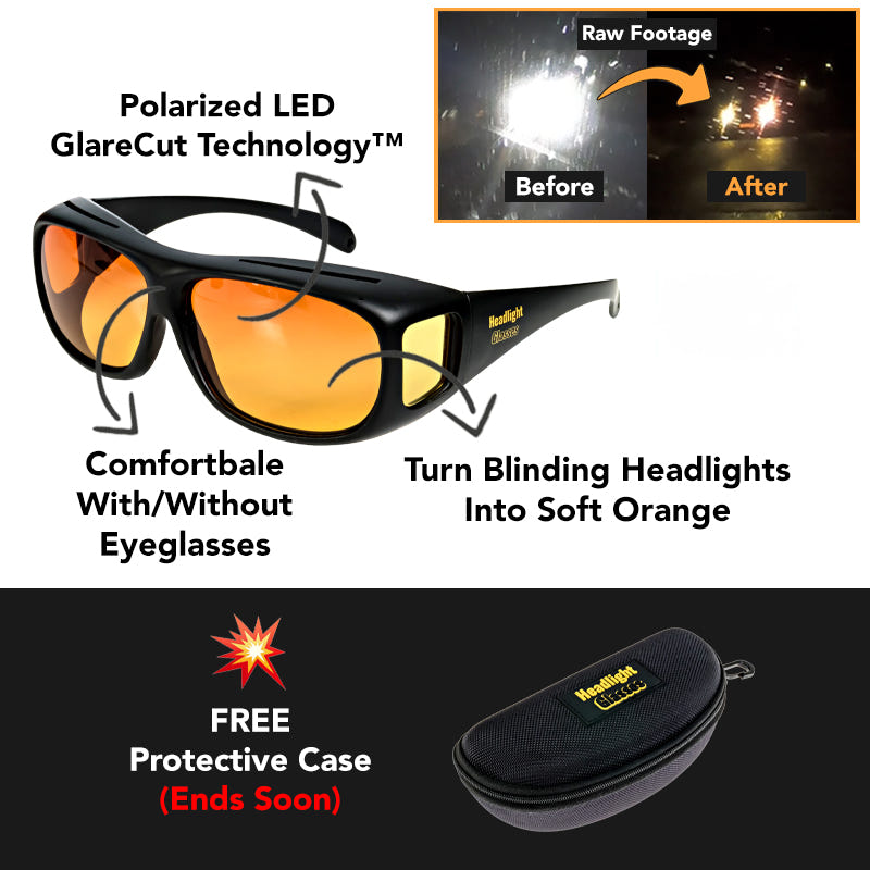 Real Headlight Glasses with Polarized LED GlareCut™ Technology